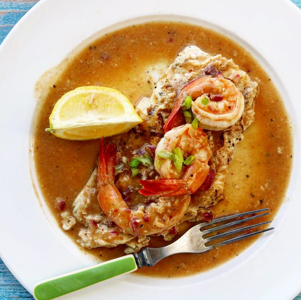 delicious grilled redfish with shrimp lemon butter sauce – A cook named ...